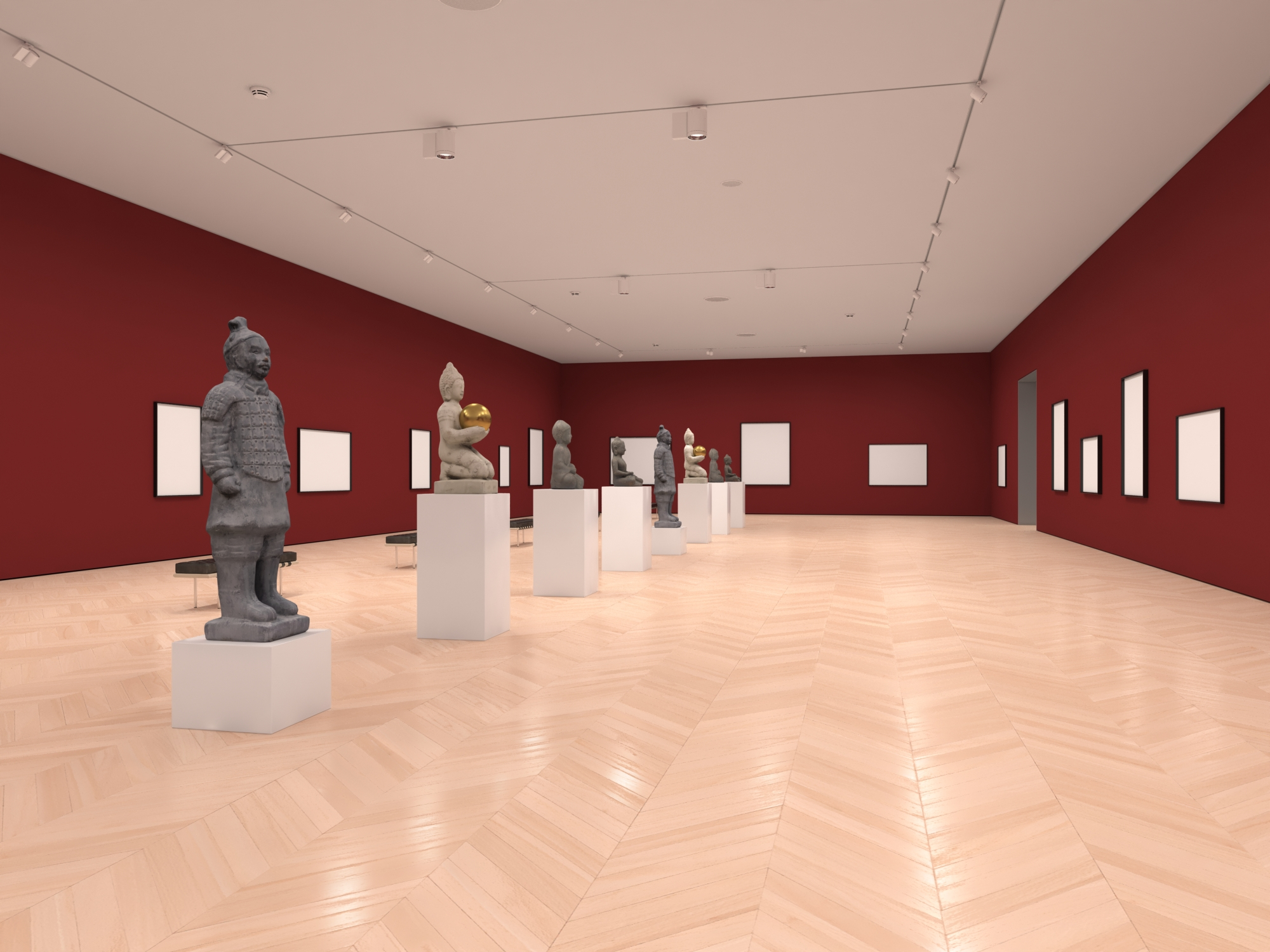 Art gallery 3D model - TurboSquid 1502776
