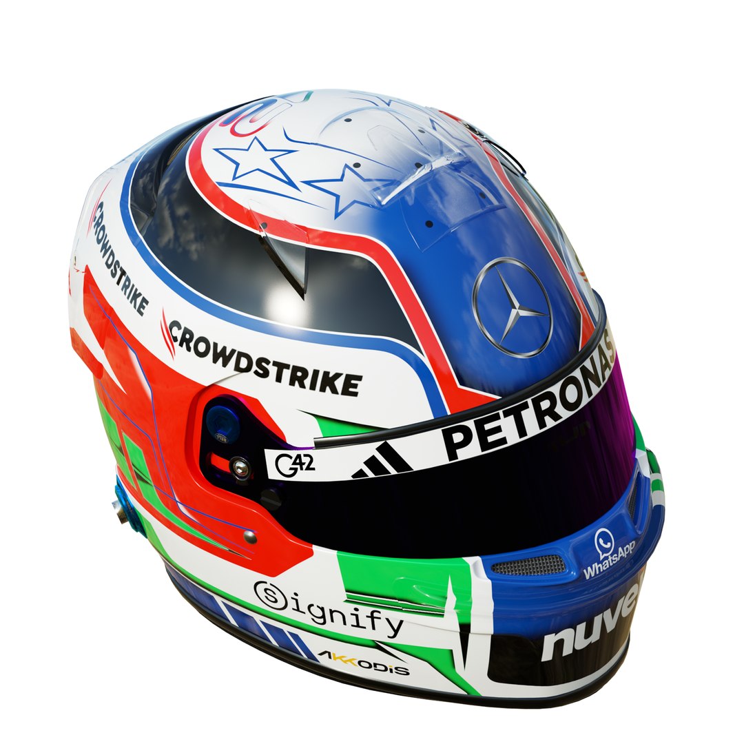 F1 Andrea Kimi Antonelli Helmet 2025 3D Model - TurboSquid 2370184