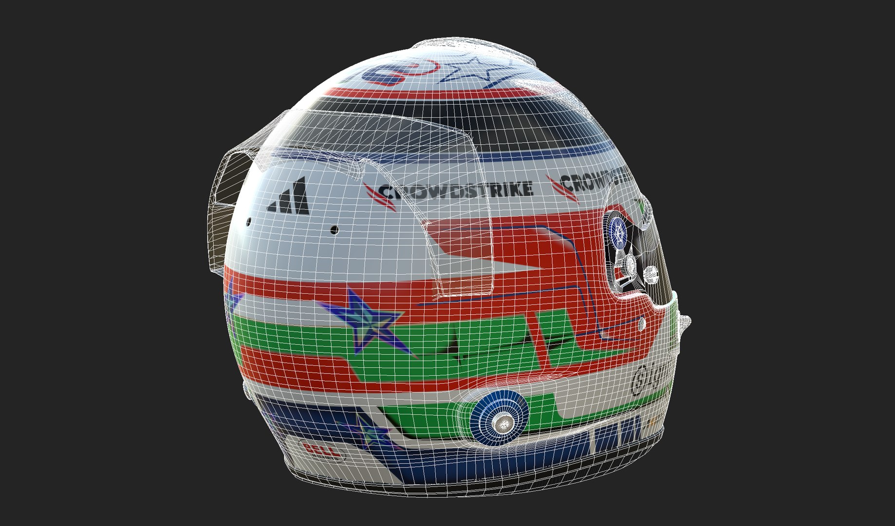 F1 Andrea Kimi Antonelli Helmet 2025 3D Model - TurboSquid 2370184