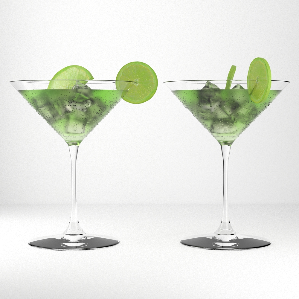 3d cocktail realistic