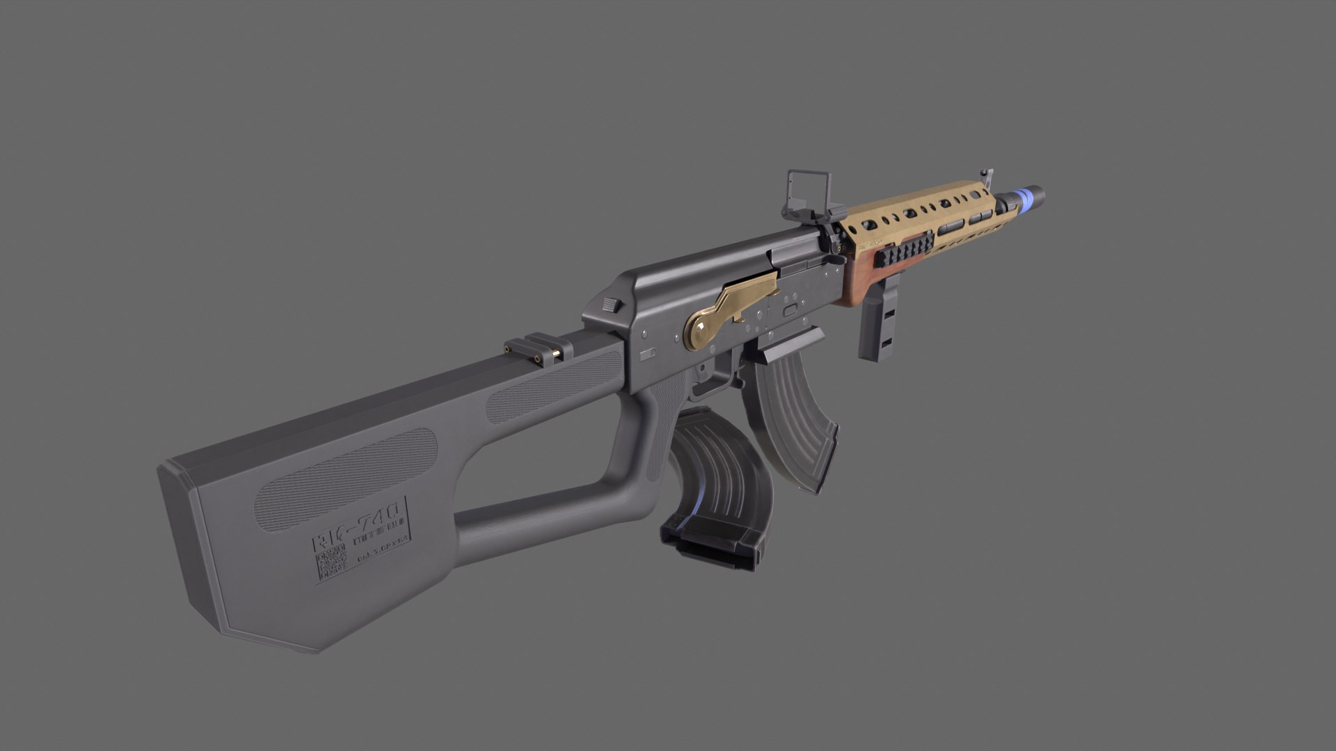 3D Model Assault Rifle RK-740 - TurboSquid 2171371