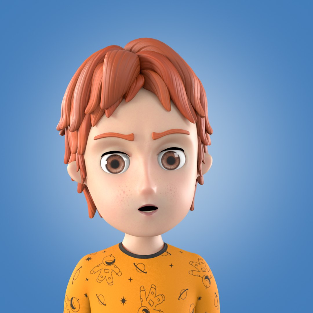 Cartoon Kid 3D Model - TurboSquid 1720617