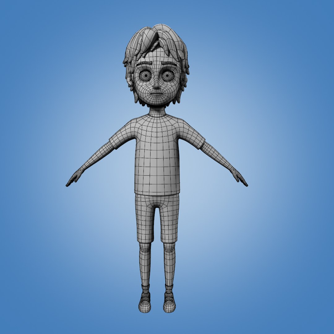 Cartoon Kid 3D Model - TurboSquid 1720617