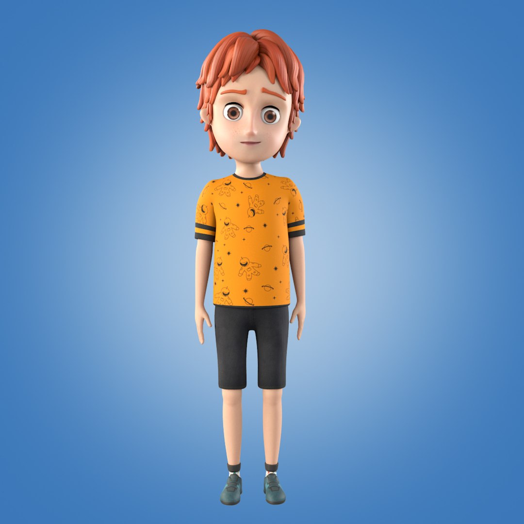 Cartoon Kid 3D Model - TurboSquid 1720617