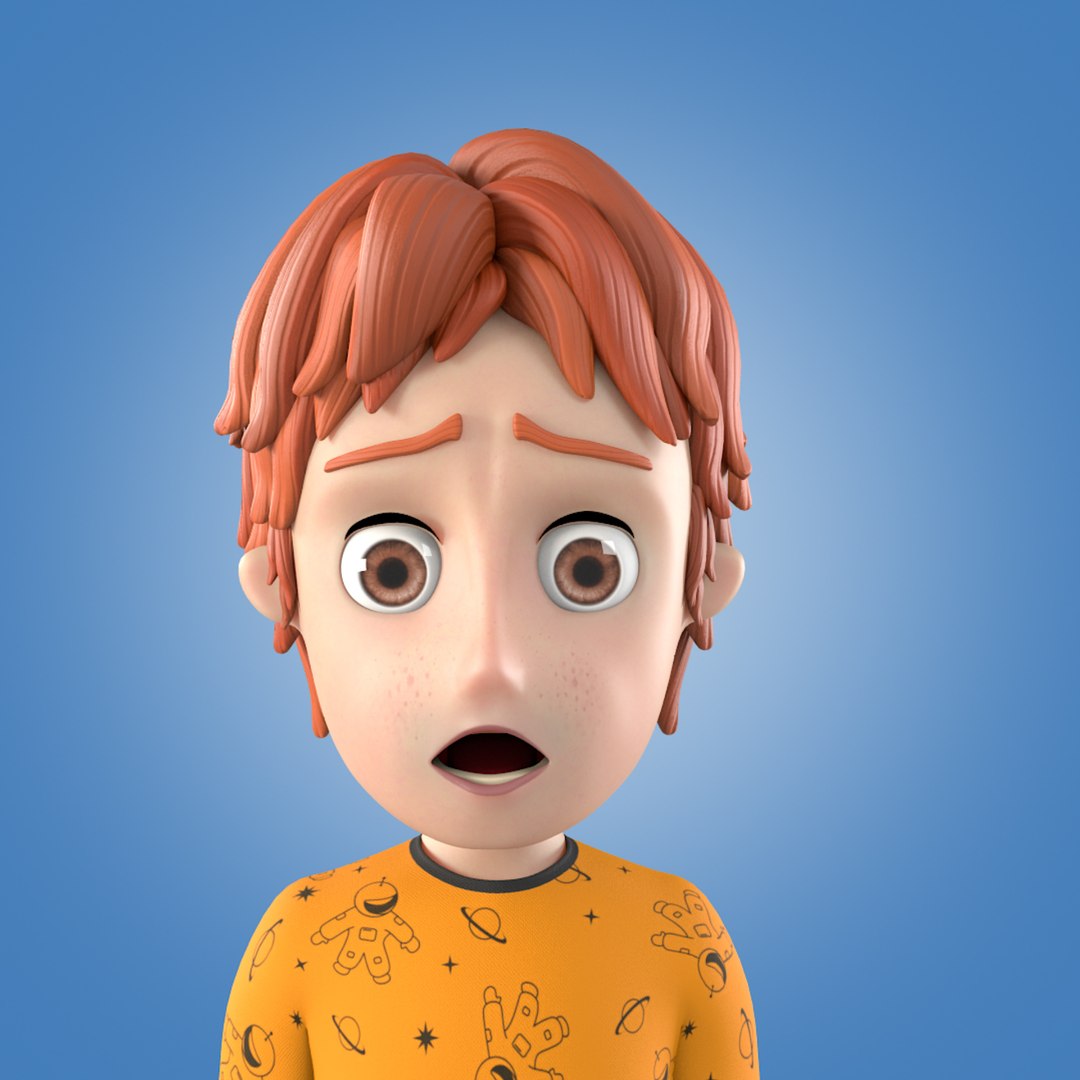 Cartoon Kid 3D Model - TurboSquid 1720617