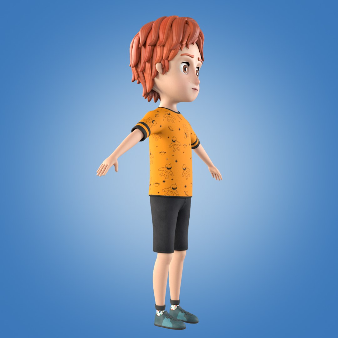 Cartoon Kid 3D Model - TurboSquid 1720617