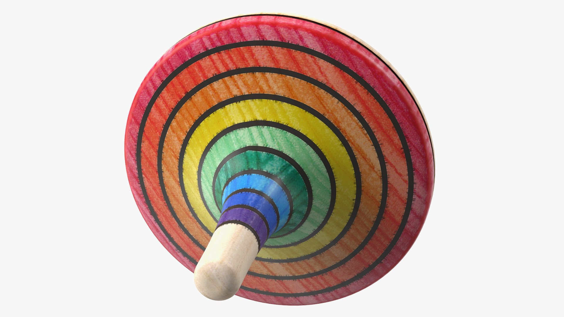 3D Wooden Rainbow Spinning Top Model - TurboSquid 1782093