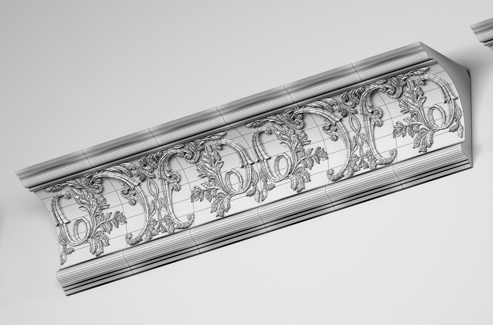 Baroque Style Decorative Cornice Model - TurboSquid 1460157