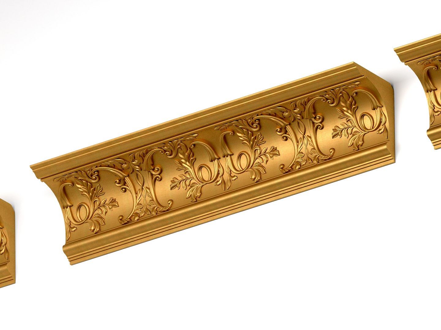 Baroque Style Decorative Cornice Model - TurboSquid 1460157