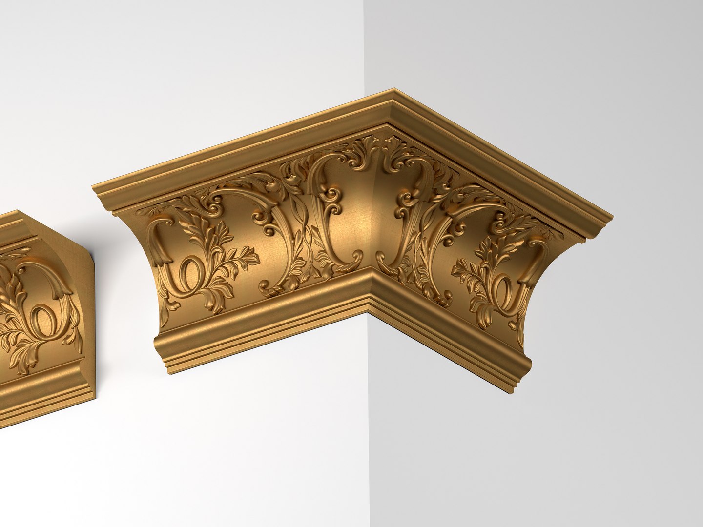 Baroque Style Decorative Cornice Model - TurboSquid 1460157