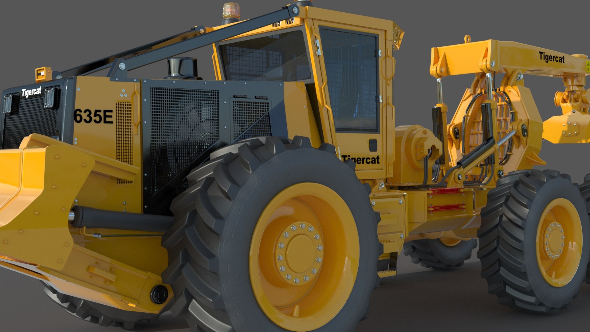 Tigercat Skidder Forestry Loader 635E 3D - TurboSquid 2213314