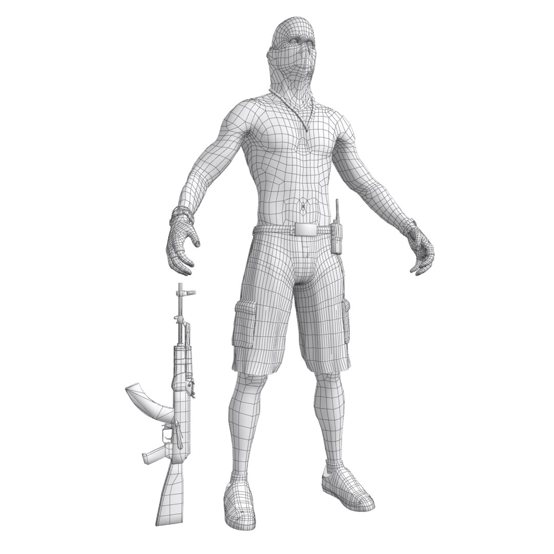 Black Gangsta 3d Model