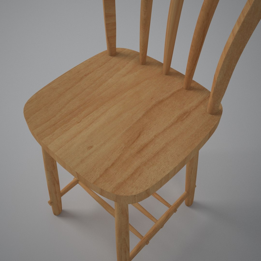 3D wood chair - TurboSquid 1371602