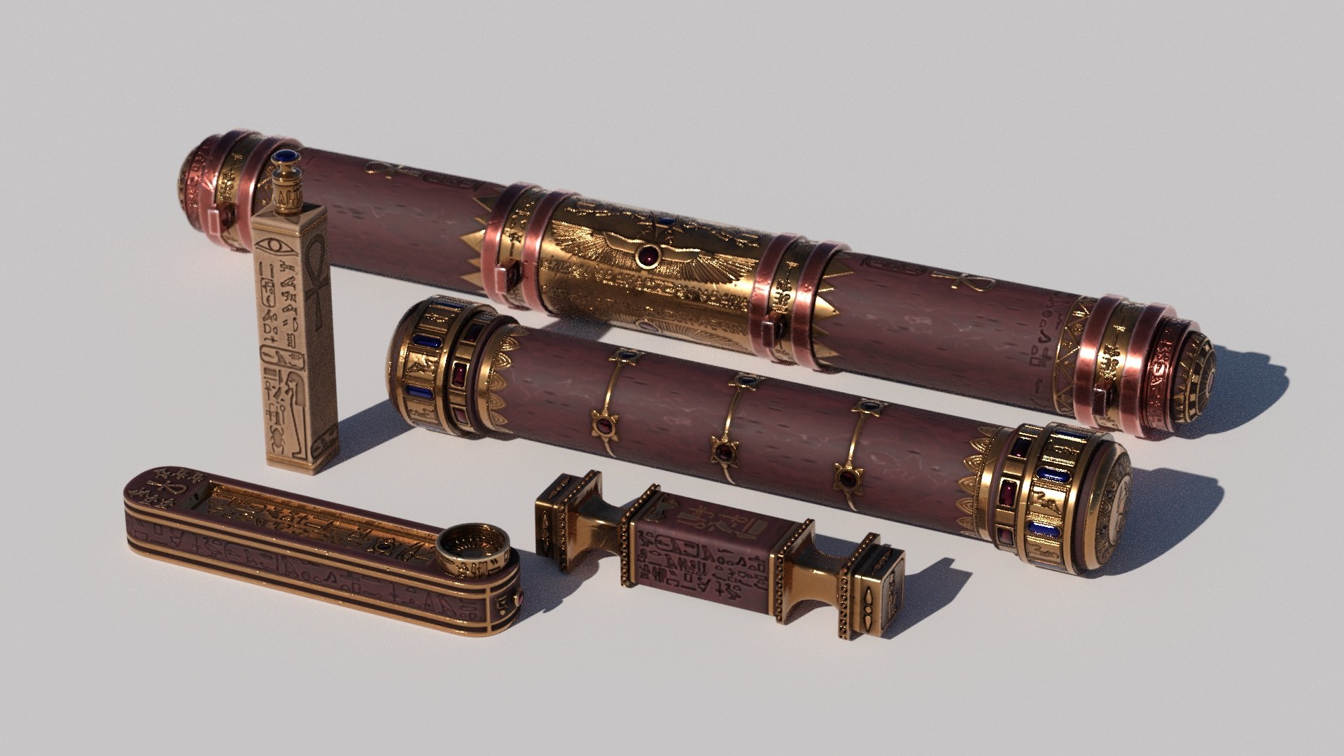 3D OB 02 Egyptian Necromancer Kit - Containers 02 Model - TurboSquid ...