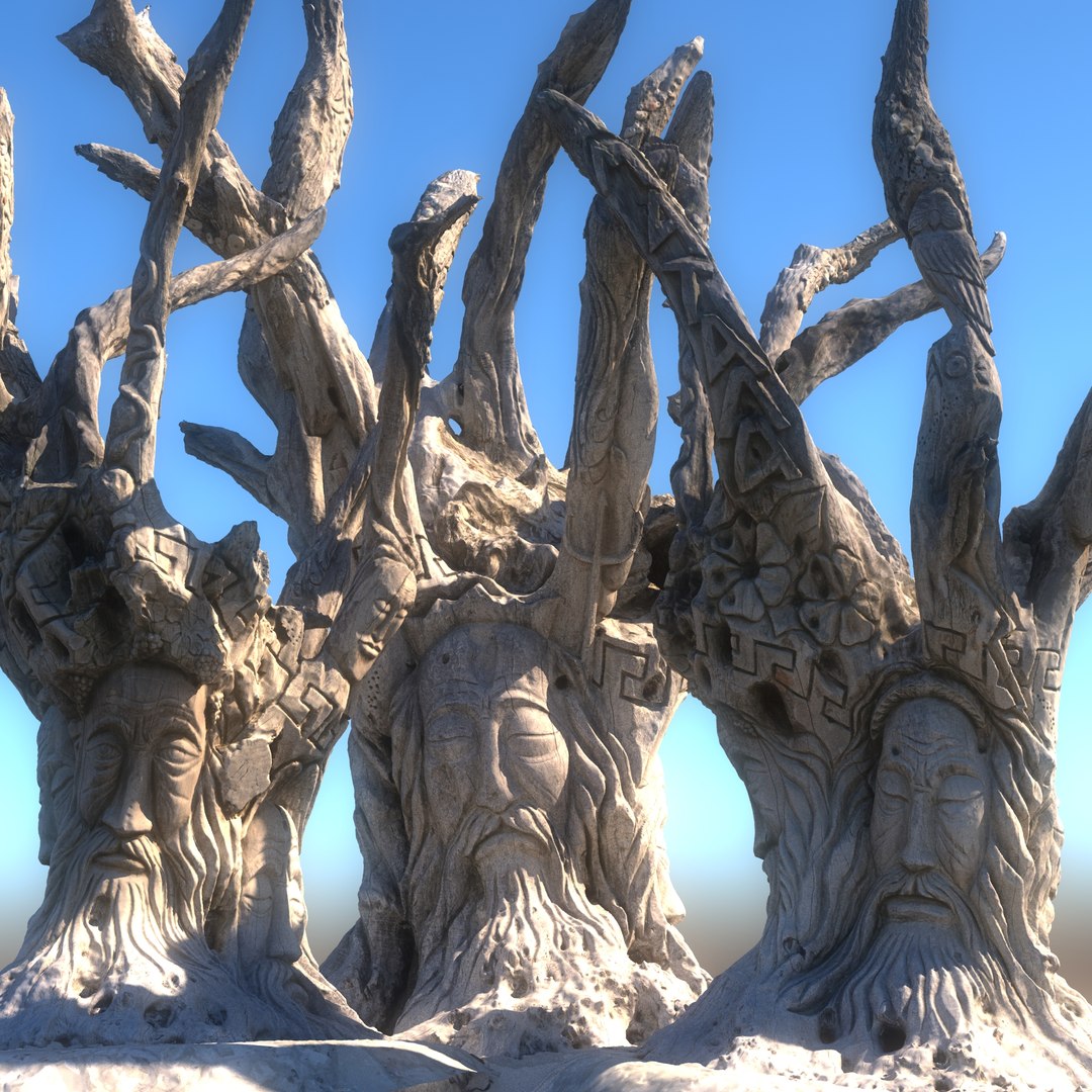 3D Model Mystical Tree Druid Forest - TurboSquid 2061938