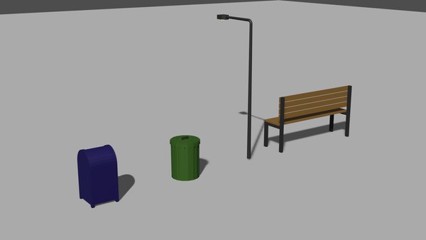 3D model Low Poly Collection Street Objects - TurboSquid 1960649