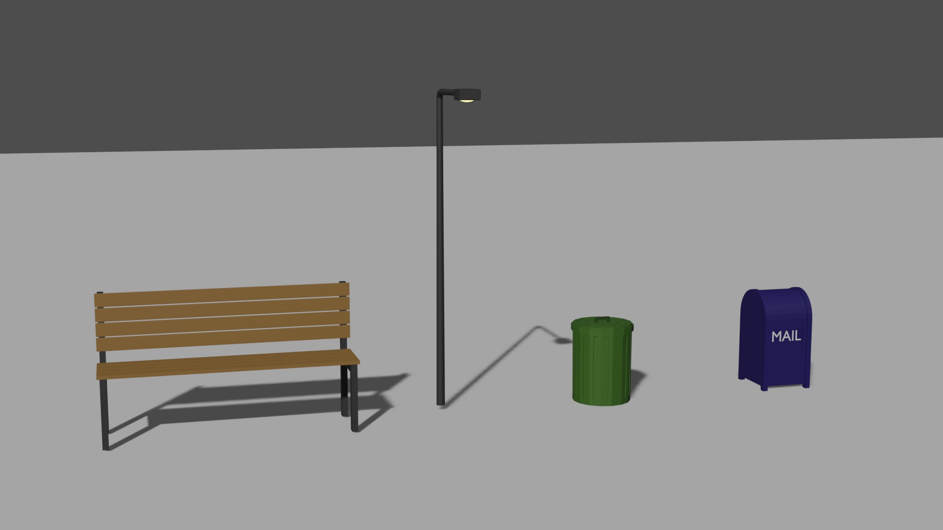 3D model Low Poly Collection Street Objects - TurboSquid 1960649