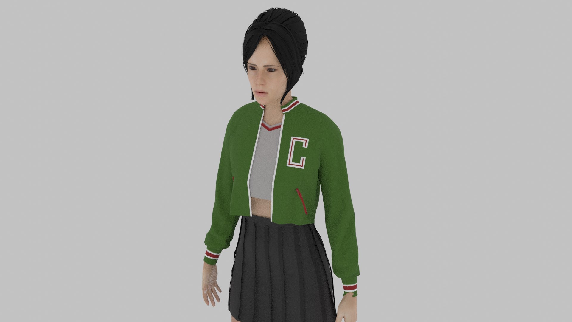 3D Model Varsity Woman - TurboSquid 2012229