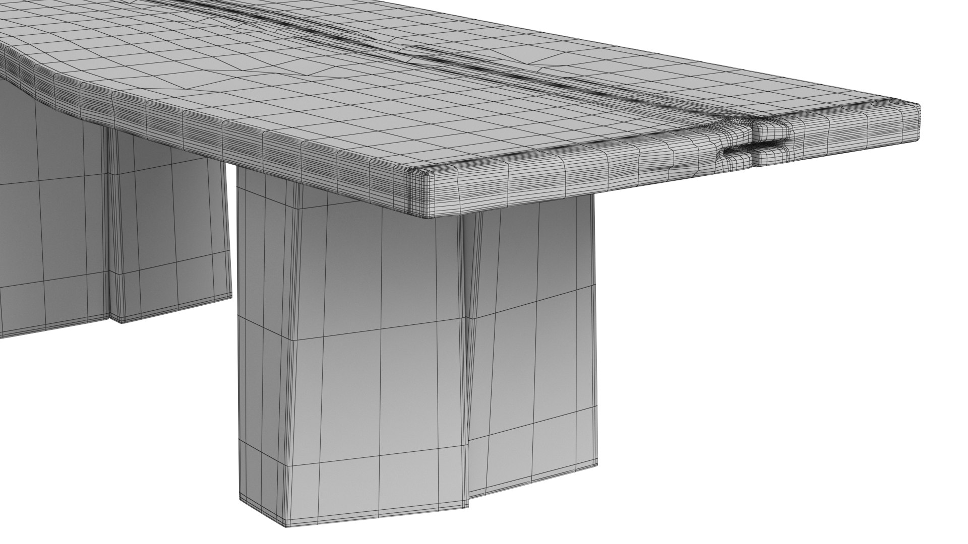 Sculpted Massive Dining Table V9 3D Model - TurboSquid 2159188