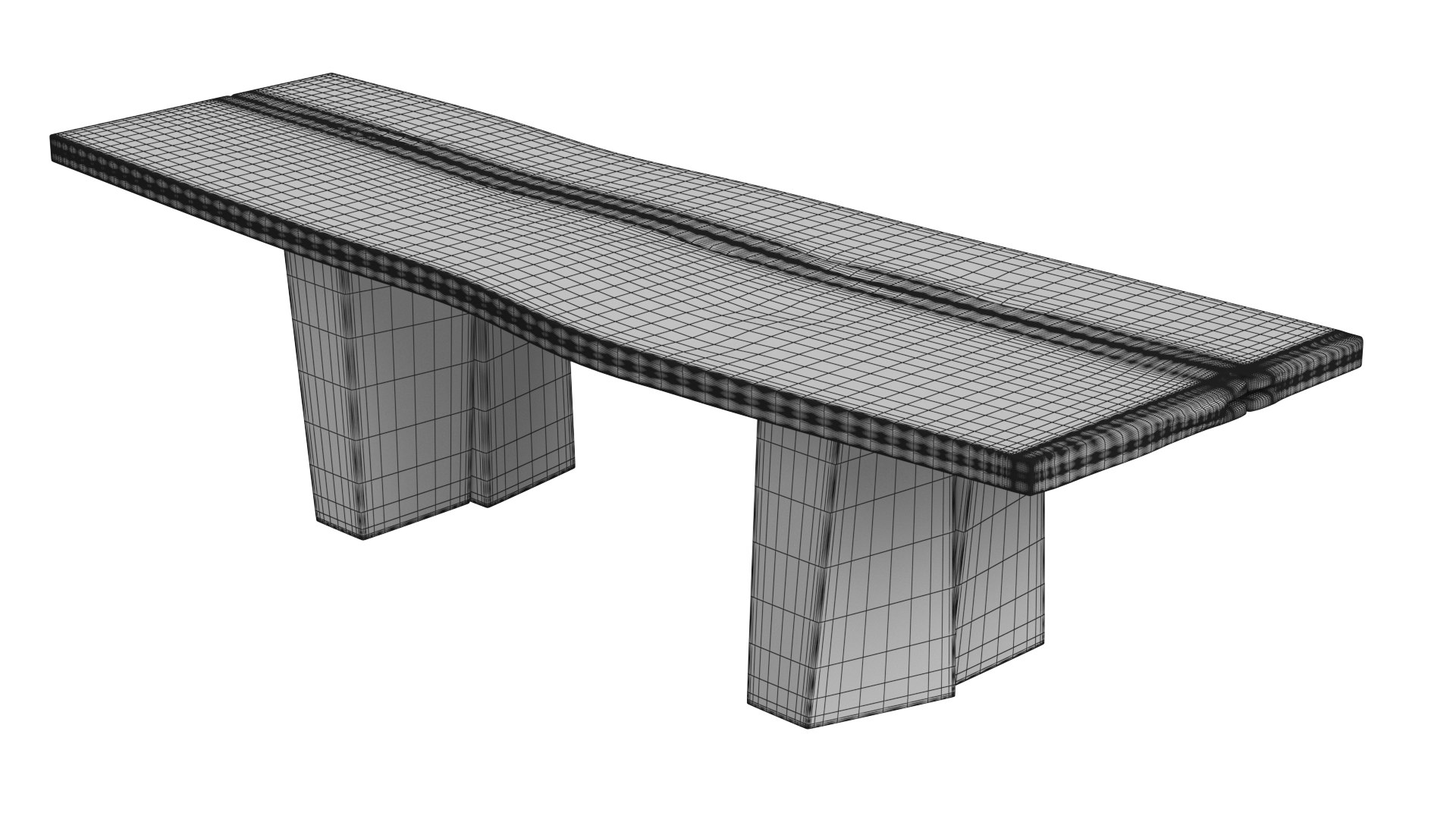 Sculpted Massive Dining Table V9 3D Model - TurboSquid 2159188