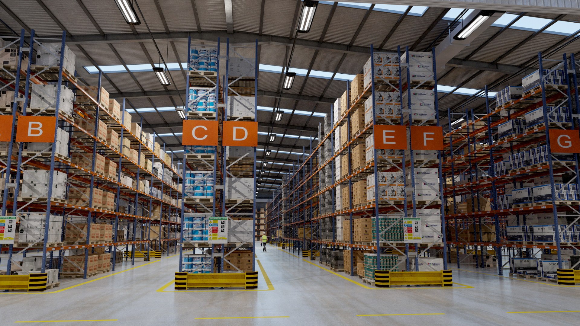 Big Full Warehouse 3D Model - TurboSquid 1759997