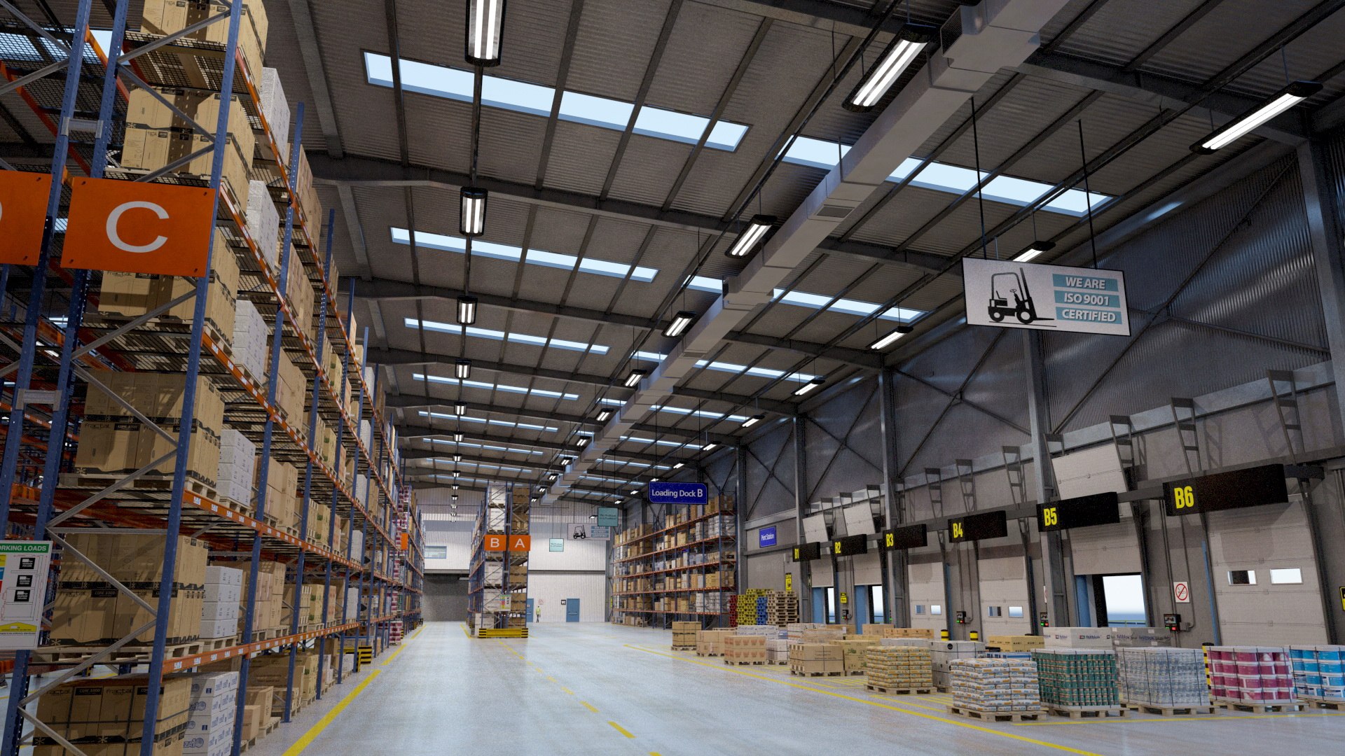Big Full Warehouse 3D Model - TurboSquid 1759997