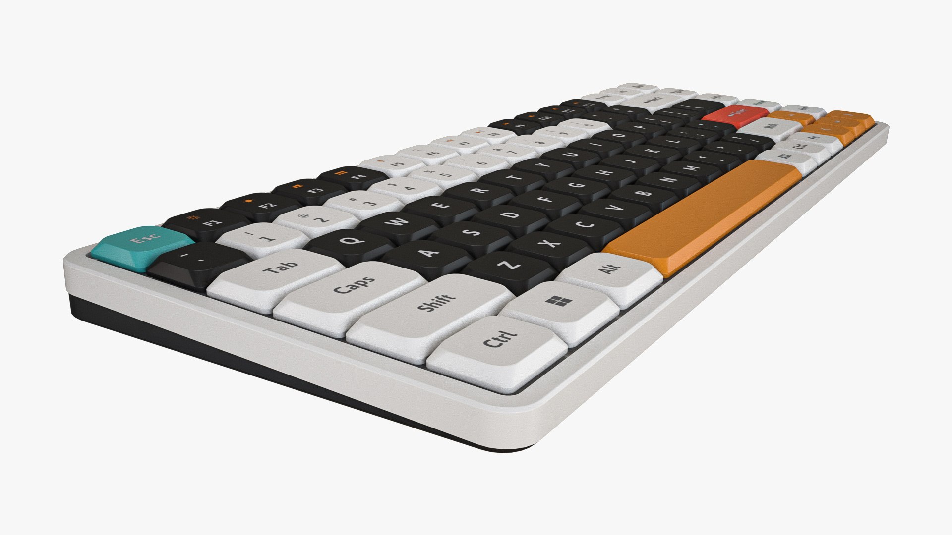 3D 75-Percent Layout Keyboard White - TurboSquid 2074404