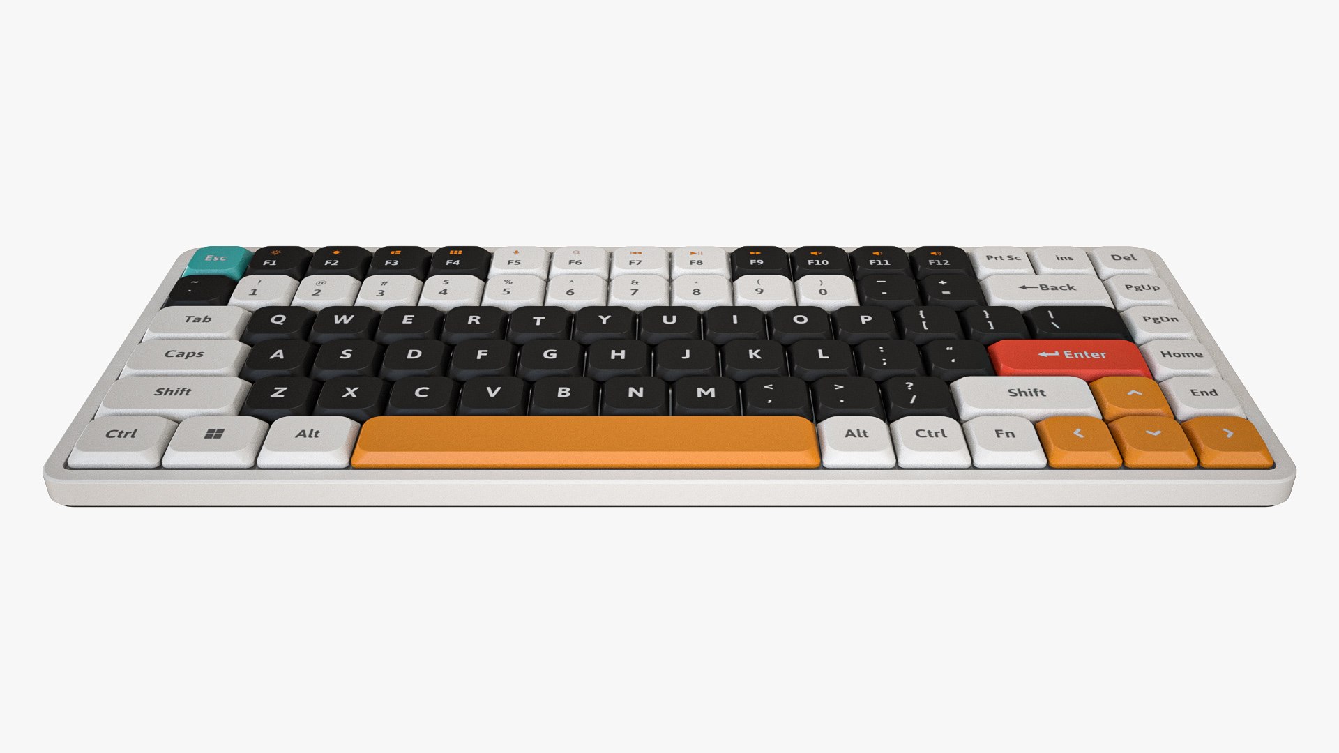 3D 75-Percent Layout Keyboard White - TurboSquid 2074404