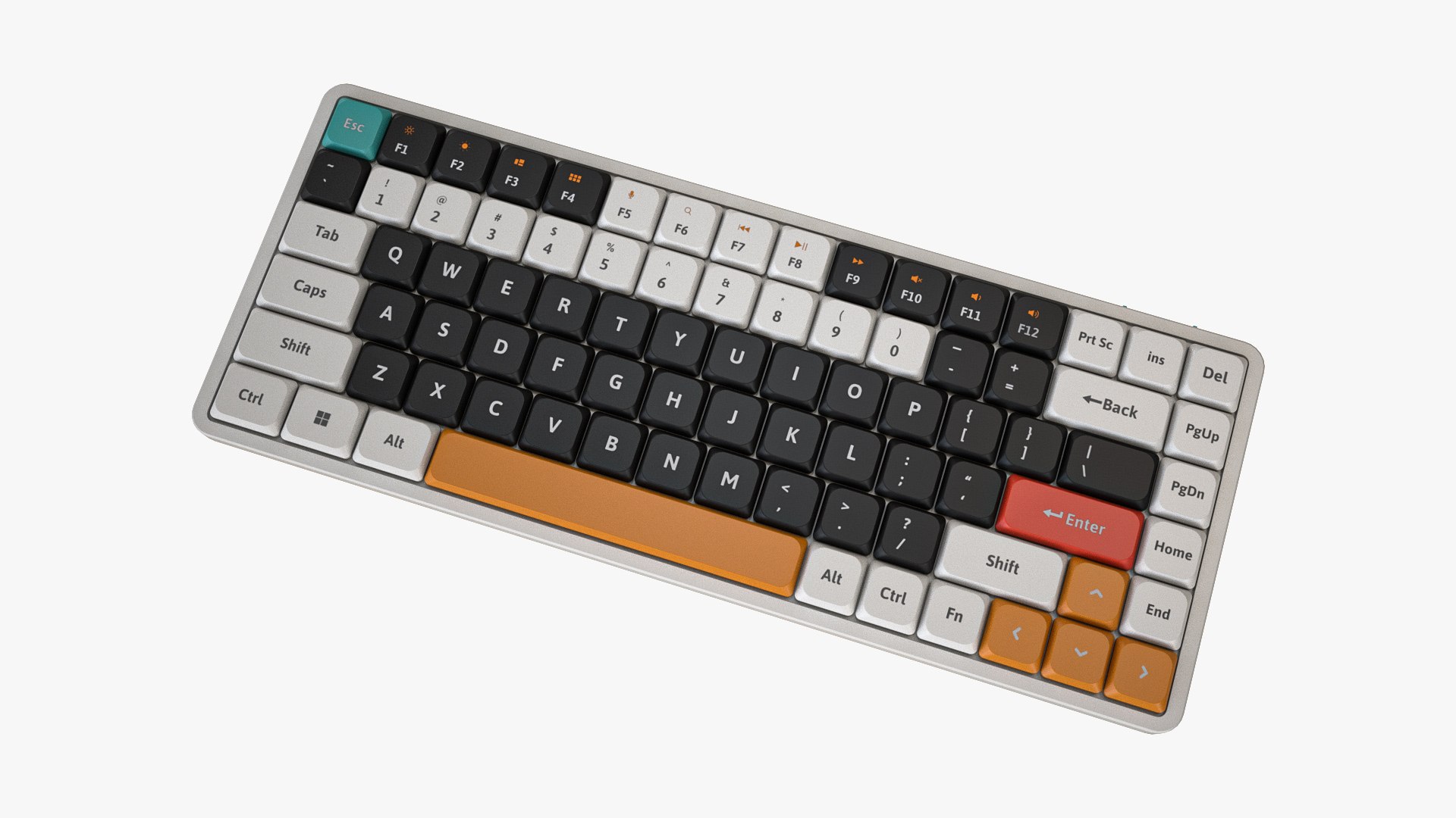 3D 75-Percent Layout Keyboard White - TurboSquid 2074404
