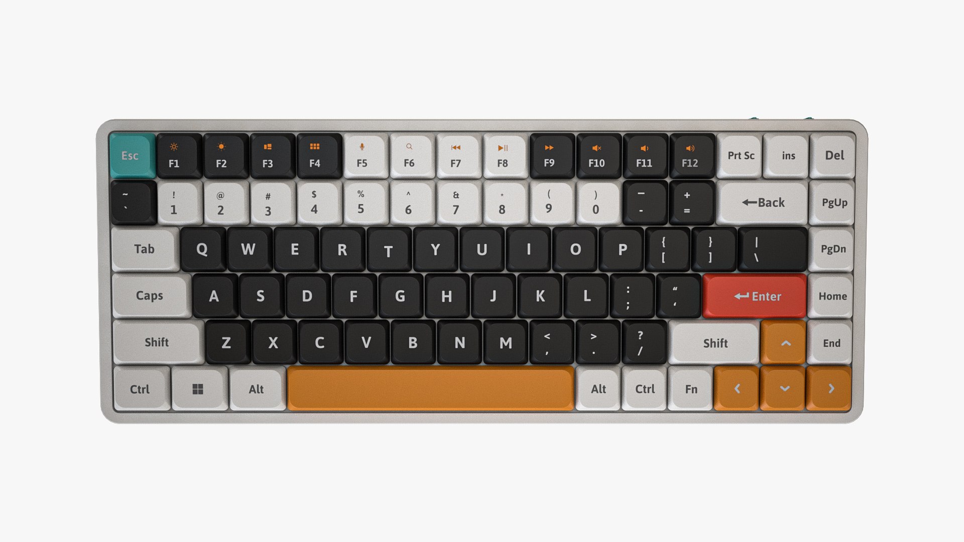 3D 75-Percent Layout Keyboard White - TurboSquid 2074404