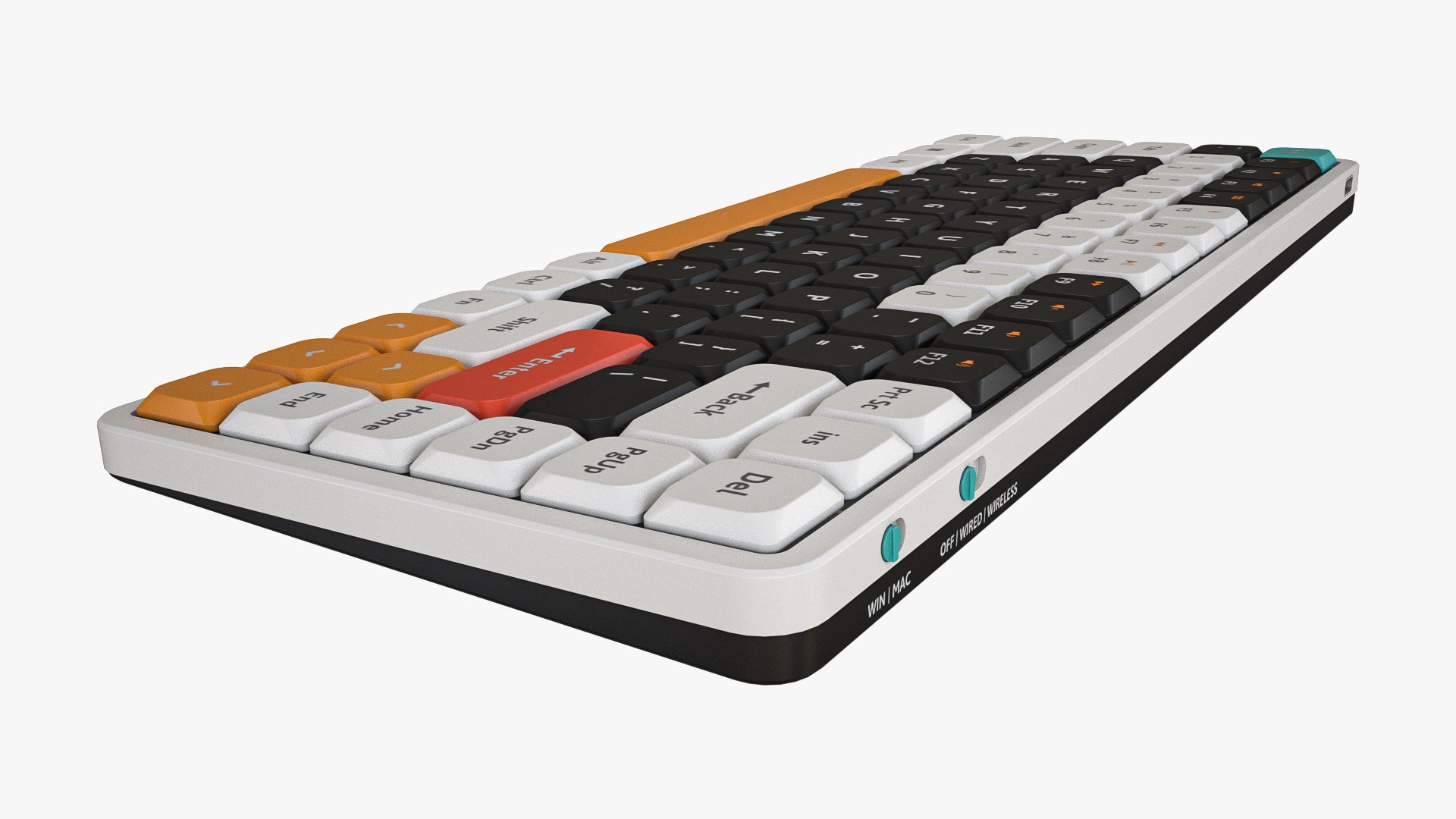 3D 75-Percent Layout Keyboard White - TurboSquid 2074404