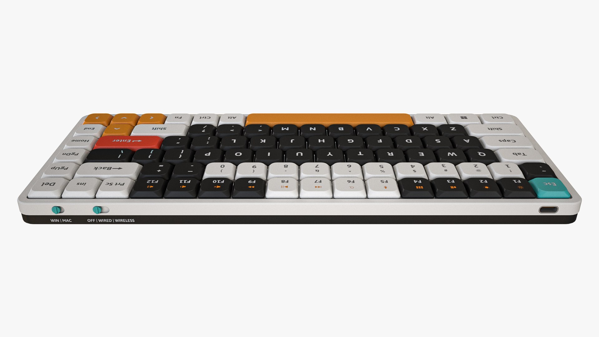 3D 75-Percent Layout Keyboard White - TurboSquid 2074404