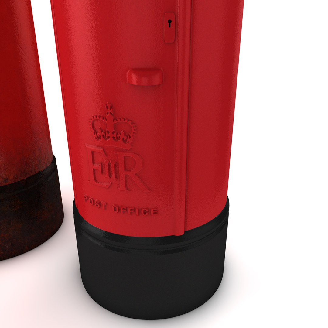 British Red Post Box 3D Model - TurboSquid 1549540
