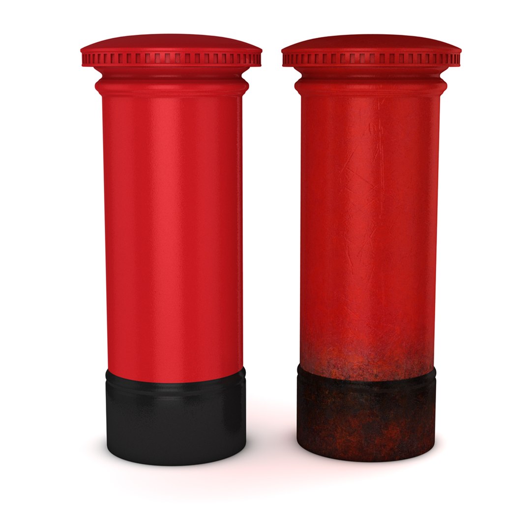 British Red Post Box 3D Model - TurboSquid 1549540