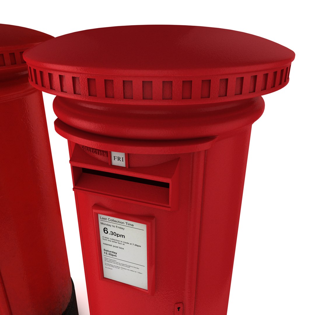 British Red Post Box 3D Model - TurboSquid 1549540