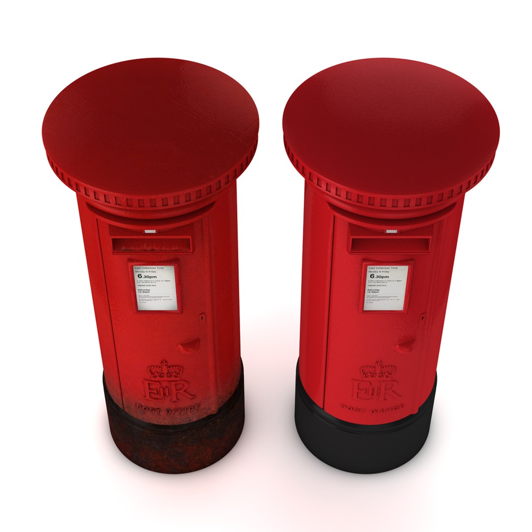 British Red Post Box 3D Model - TurboSquid 1549540