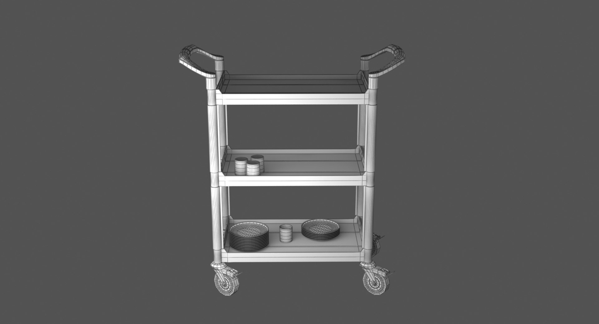 Catering cart model - TurboSquid 1253277