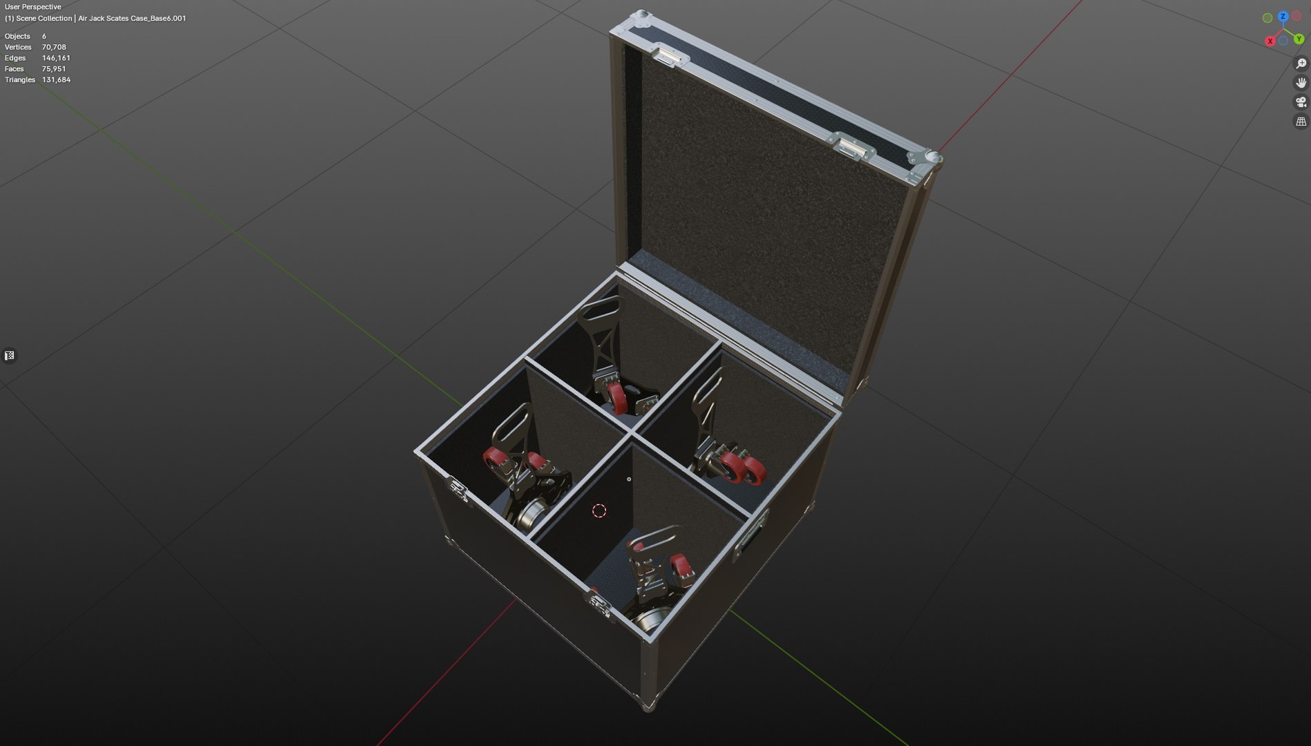 Air Jack Scates Case 3D Model - TurboSquid 2209460