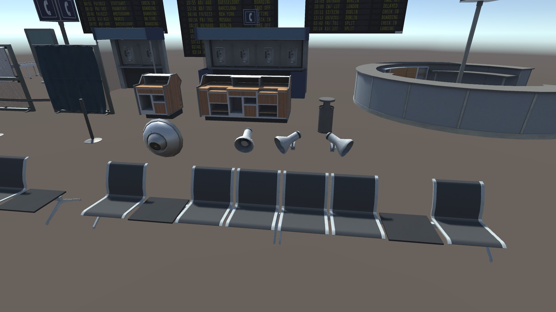 3D Airport Terminal Props model - TurboSquid 1980374