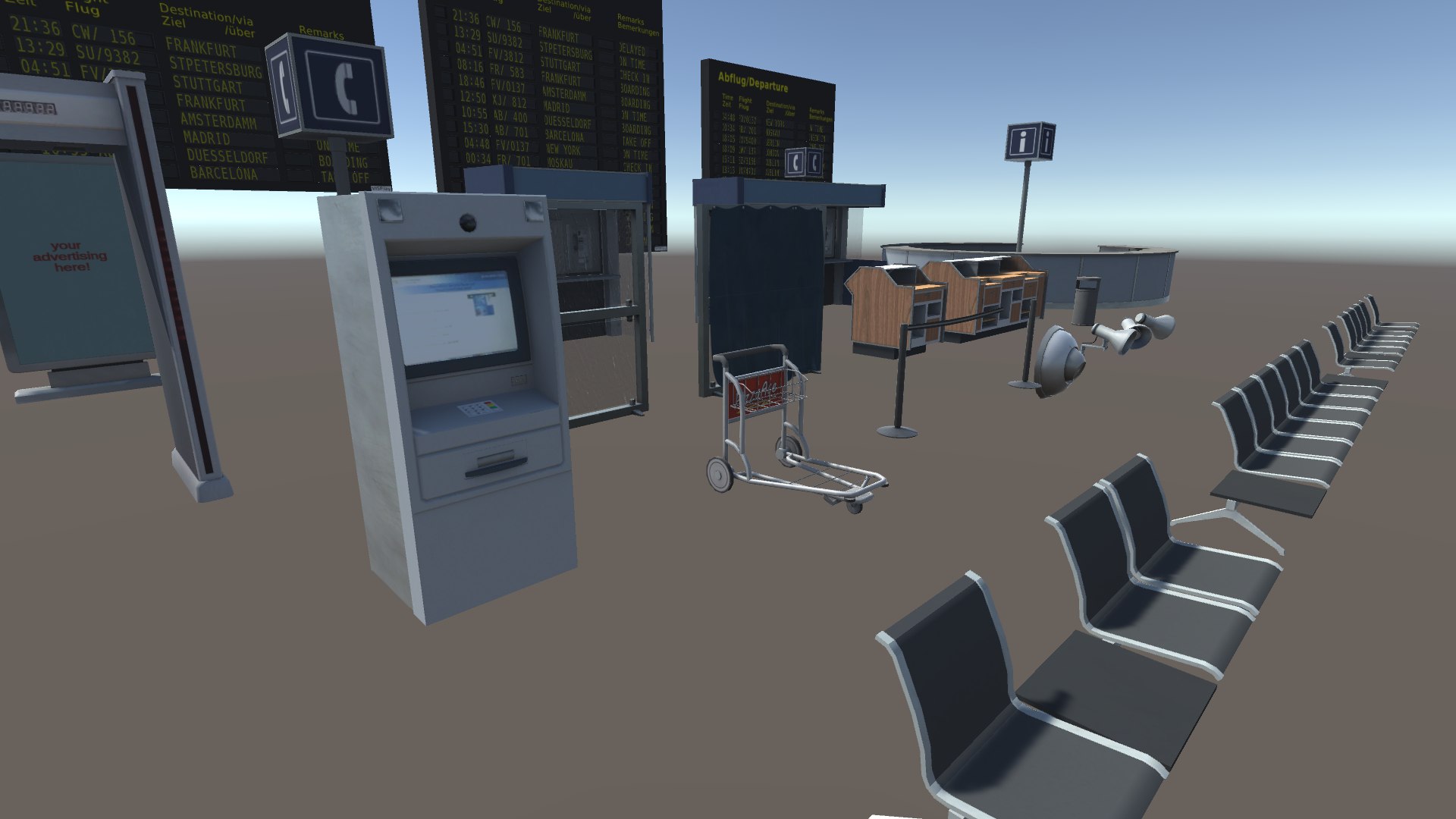 3D Airport Terminal Props model - TurboSquid 1980374