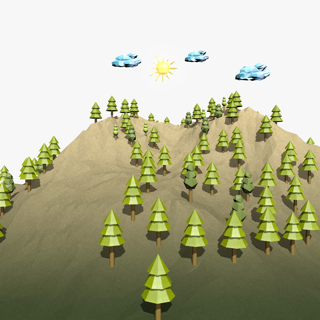 3d Model Cartoon Landscape