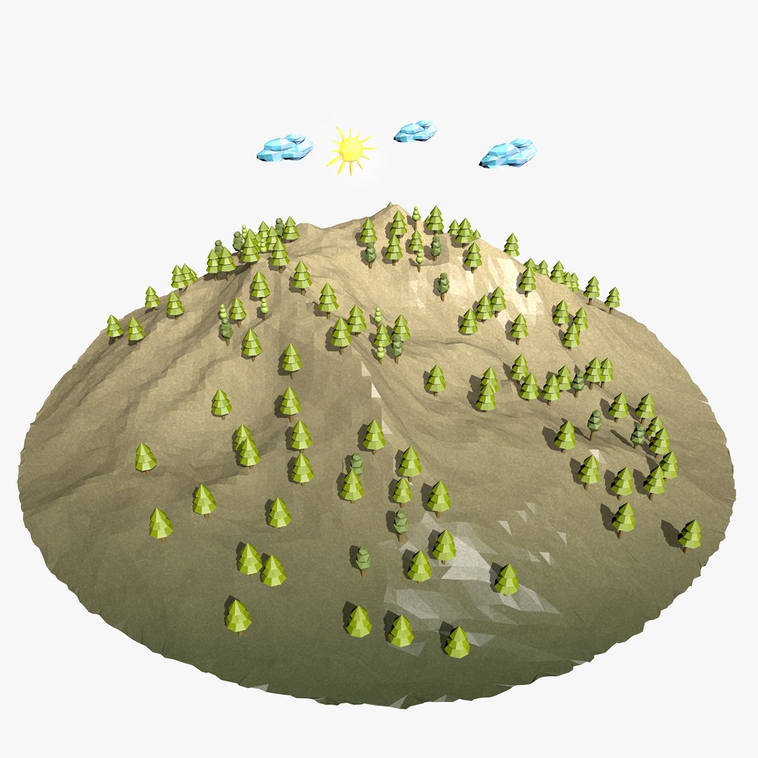 3d Model Cartoon Landscape