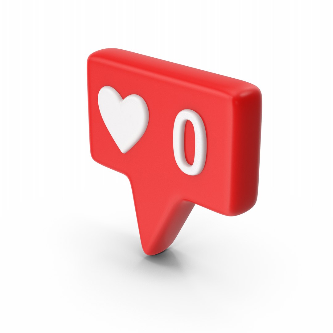 3D Social Media Banner 0 Likes model - TurboSquid 2168736