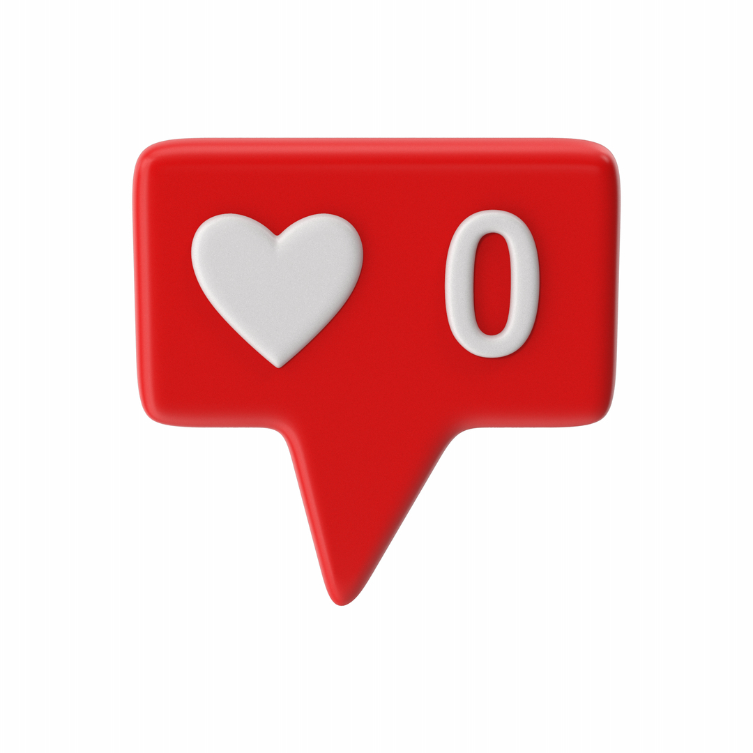 3D Social Media Banner 0 Likes model - TurboSquid 2168736