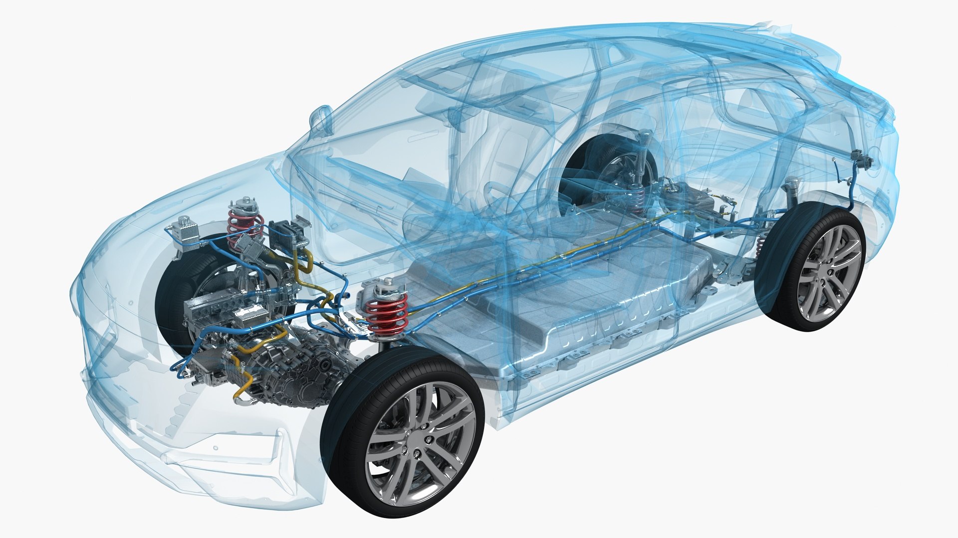 Electric SUV Chassis X-Ray 3D - TurboSquid 2049358
