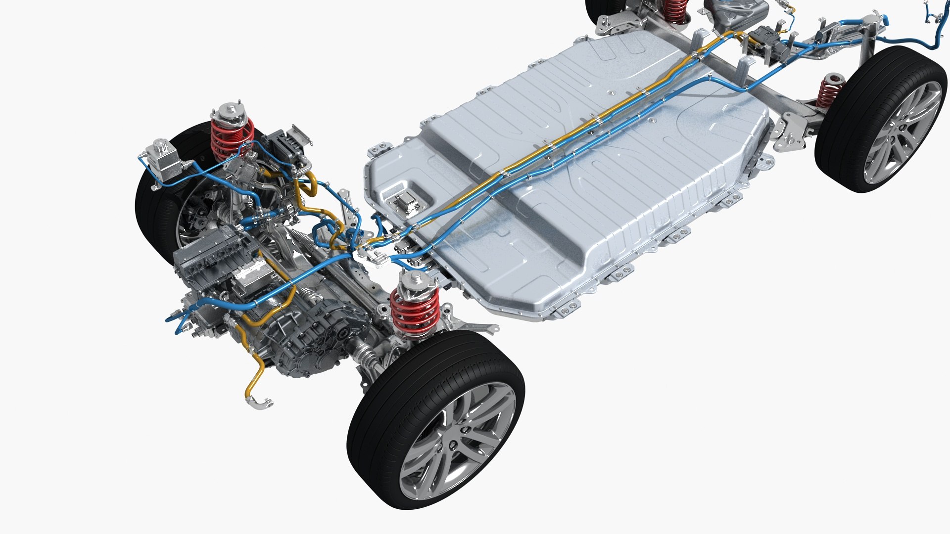 Electric SUV Chassis X-Ray 3D - TurboSquid 2049358