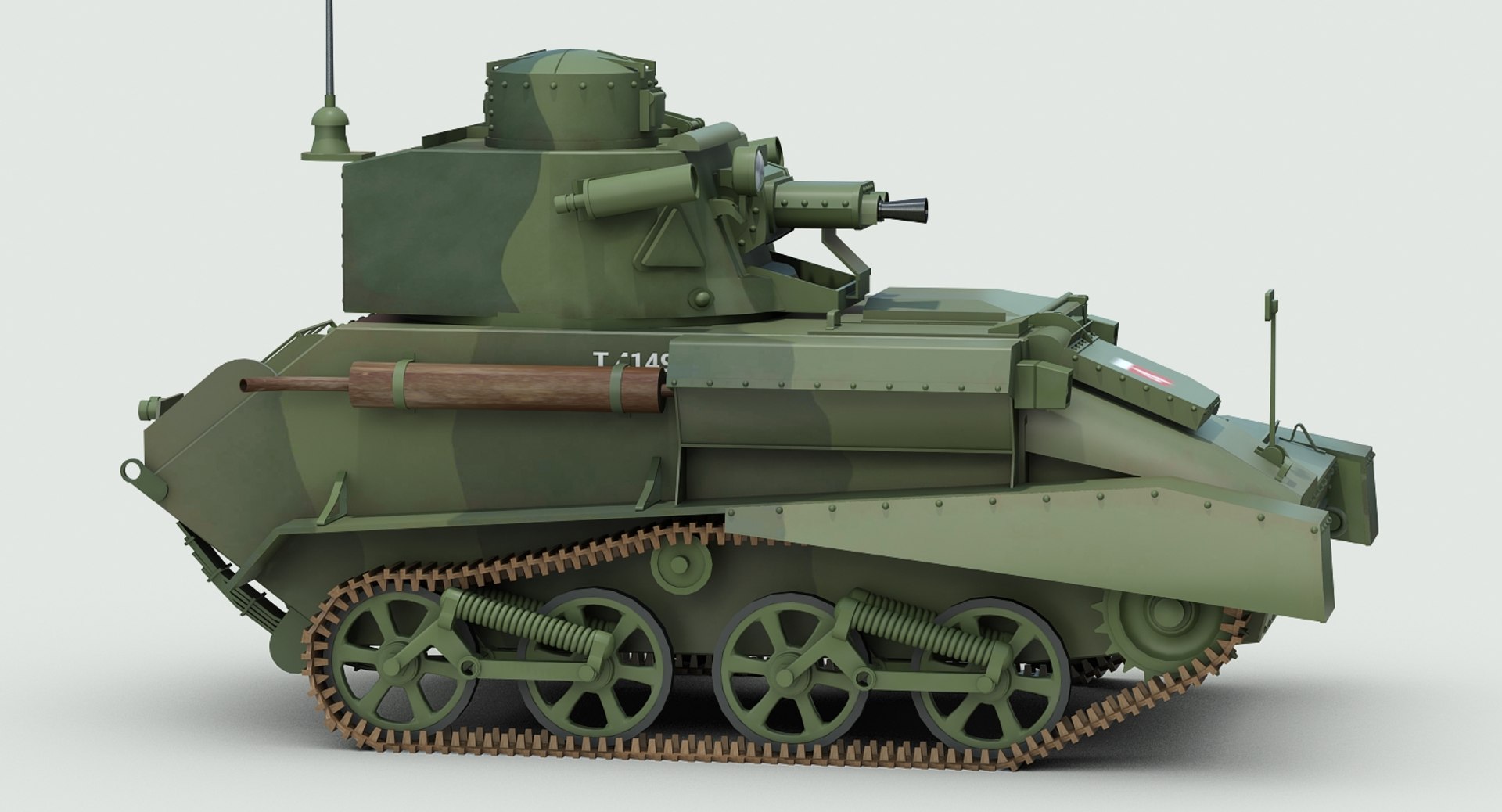 British Vickers Mk6 Light Tank 3d 3ds