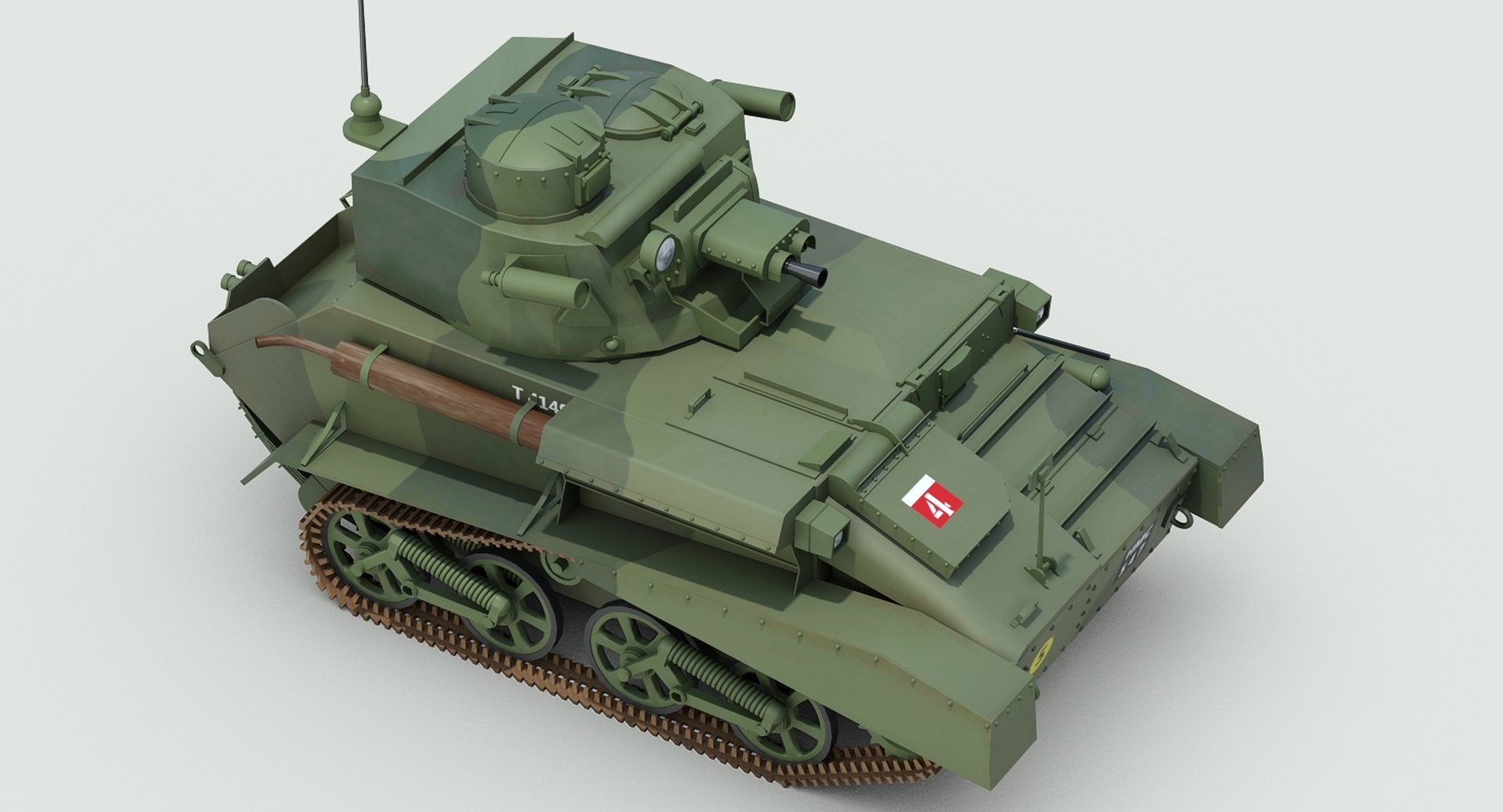 British Vickers Mk6 Light Tank 3d 3ds