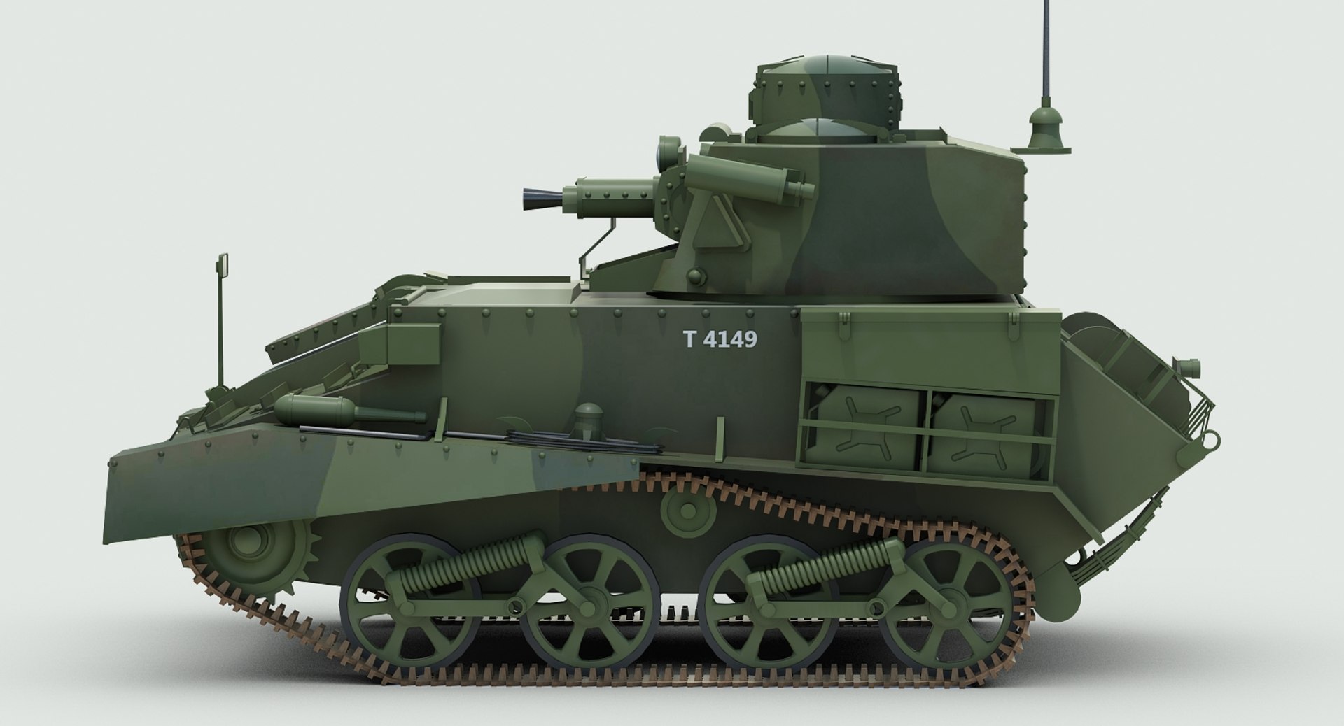 British Vickers Mk6 Light Tank 3d 3ds