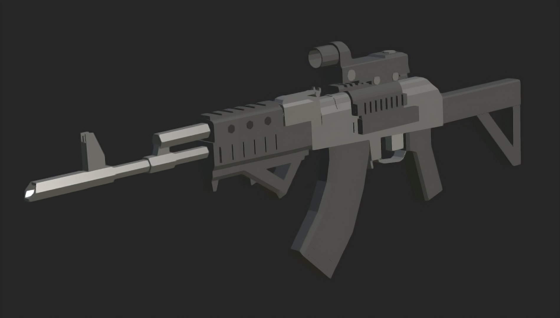 Low Poly Tactical AKM 3D Model - TurboSquid 2192638